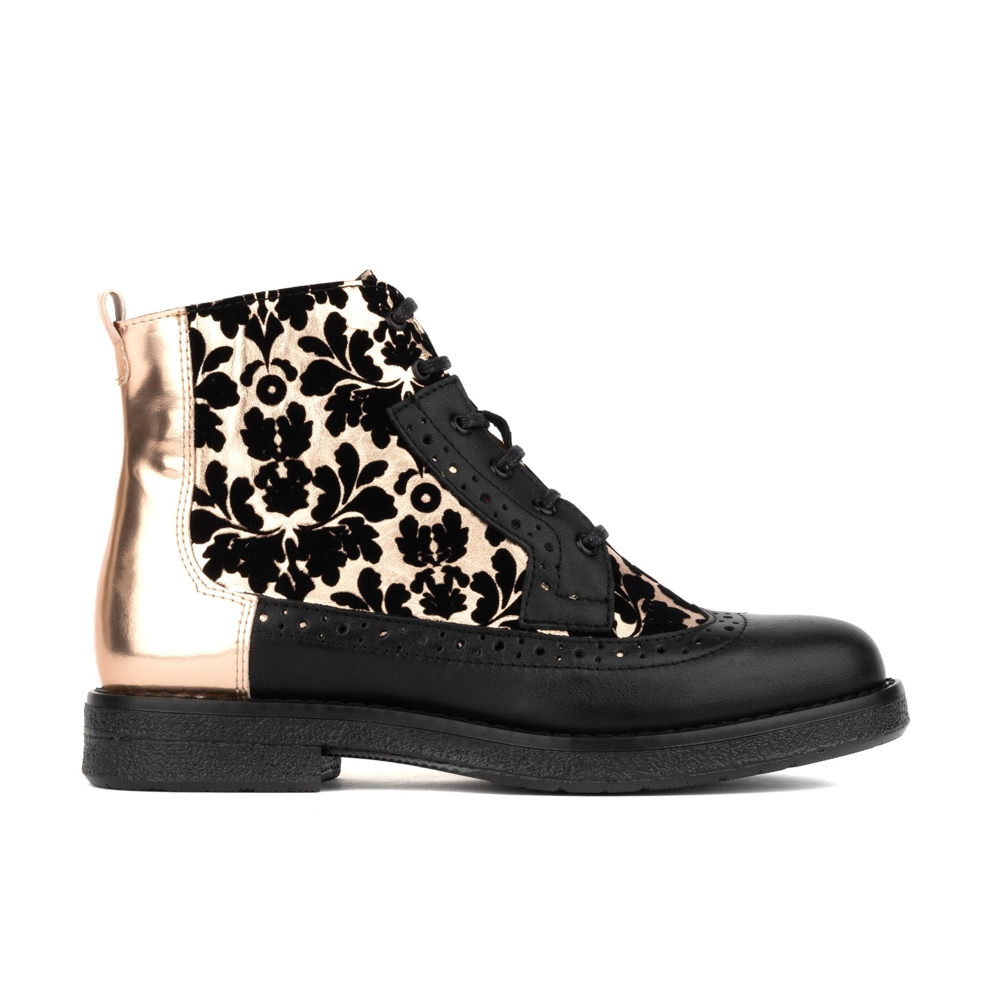 Embassy London Women's Hatter Higher Ankle Lace-Up & Zip Boot in Black ...