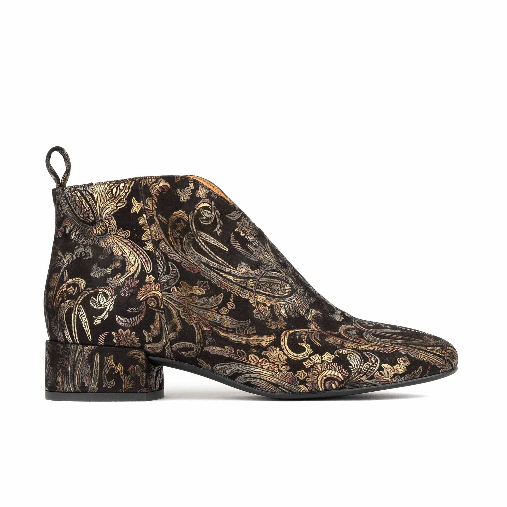 Embassy London Women’s Iris Western Style Side-Zip Ankle Boot in Black ...