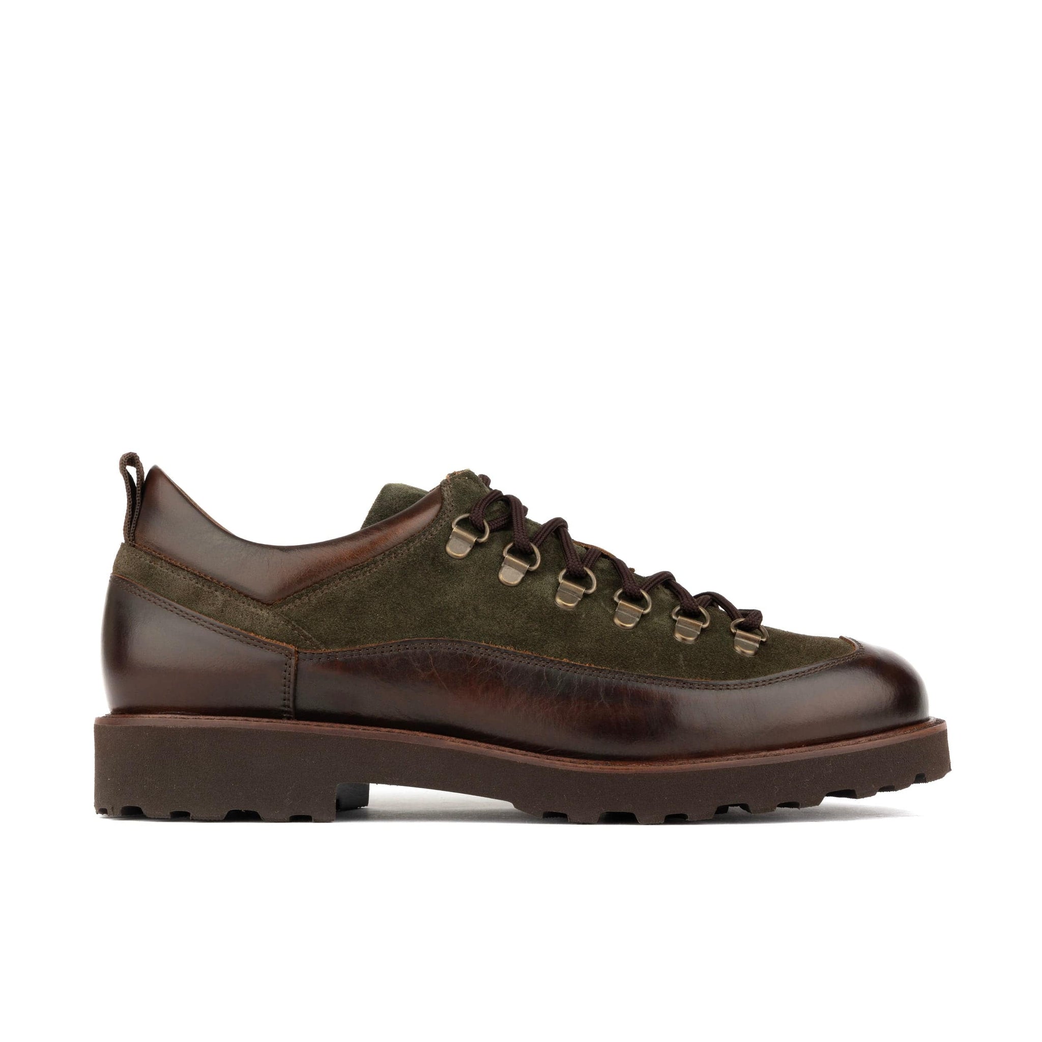 Embassy London Men's Dartmoor Brogue Shoe in Khaki & Brown Leather