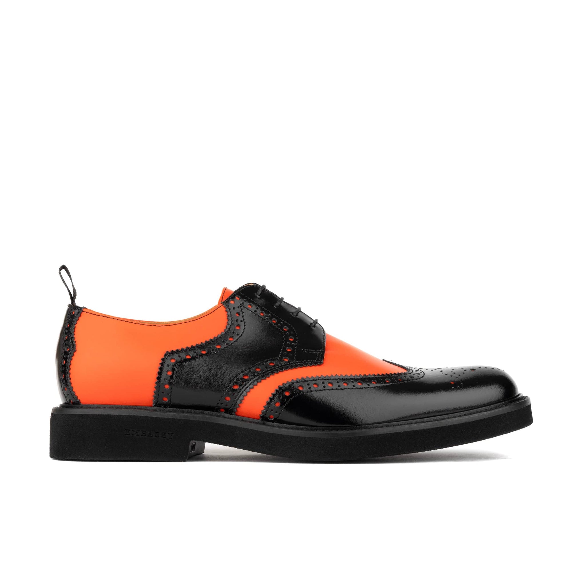 Embassy London Men's The Nightfall Brogue Shoe in High-Shine Black ...
