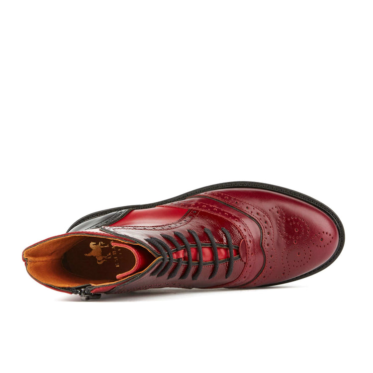 Brick Lane Boots - Red & Claret & Black – Embassy London